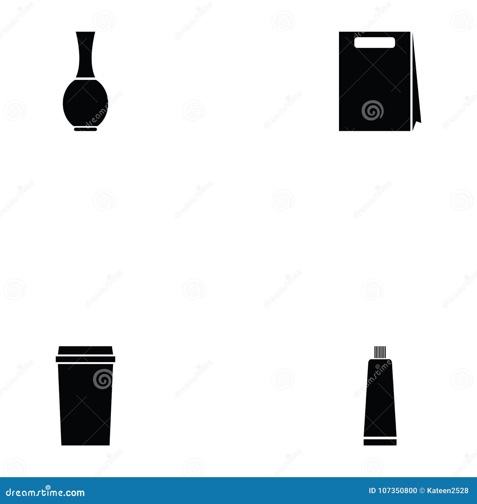 Packaging icon set stock vector. Illustration of carton - 107350800