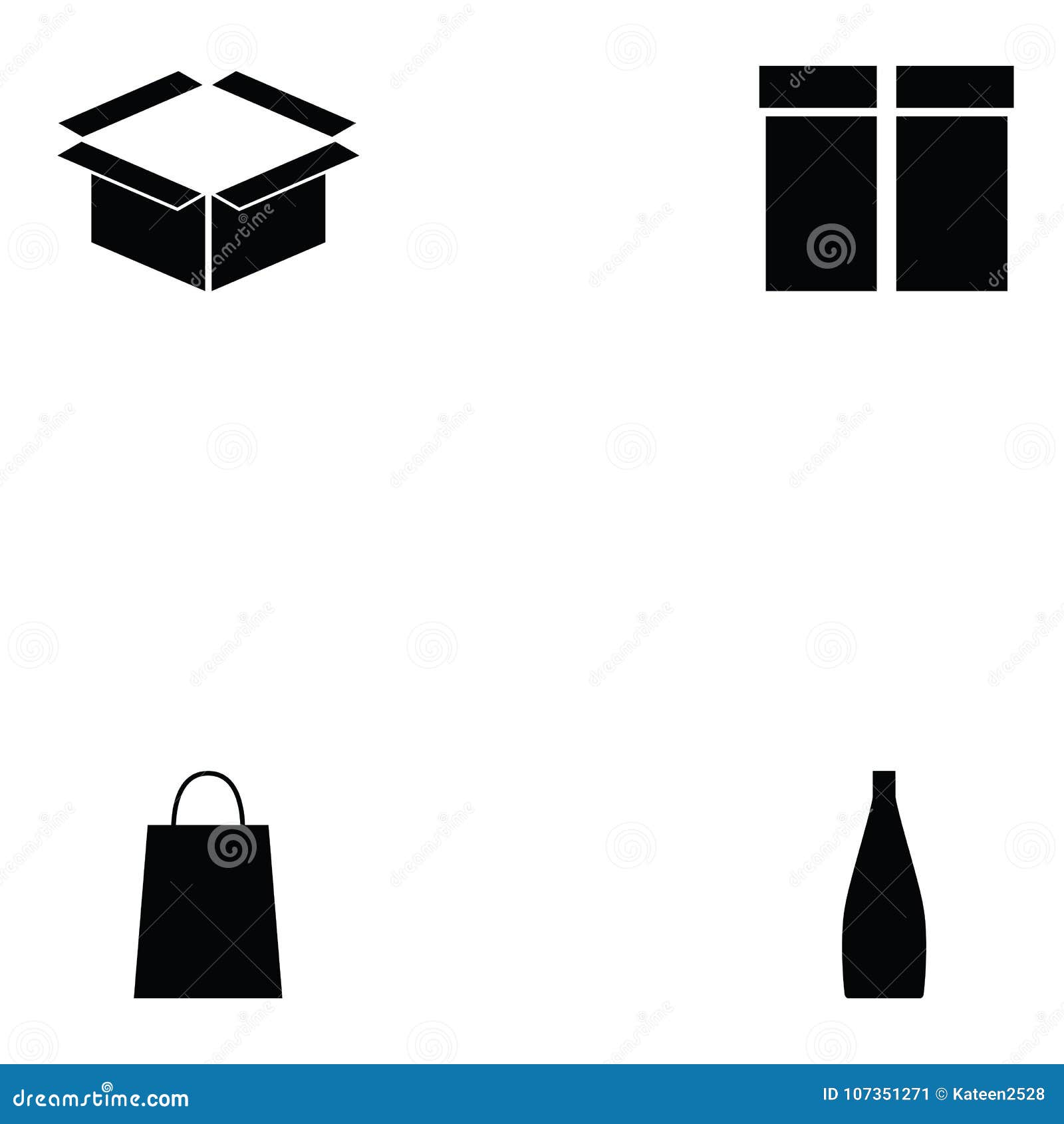 Packaging icon set stock vector. Illustration of carton - 107351271