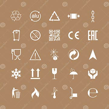Packaging Icons, Package Signs Set. Vector Illustration, Flat Design ...