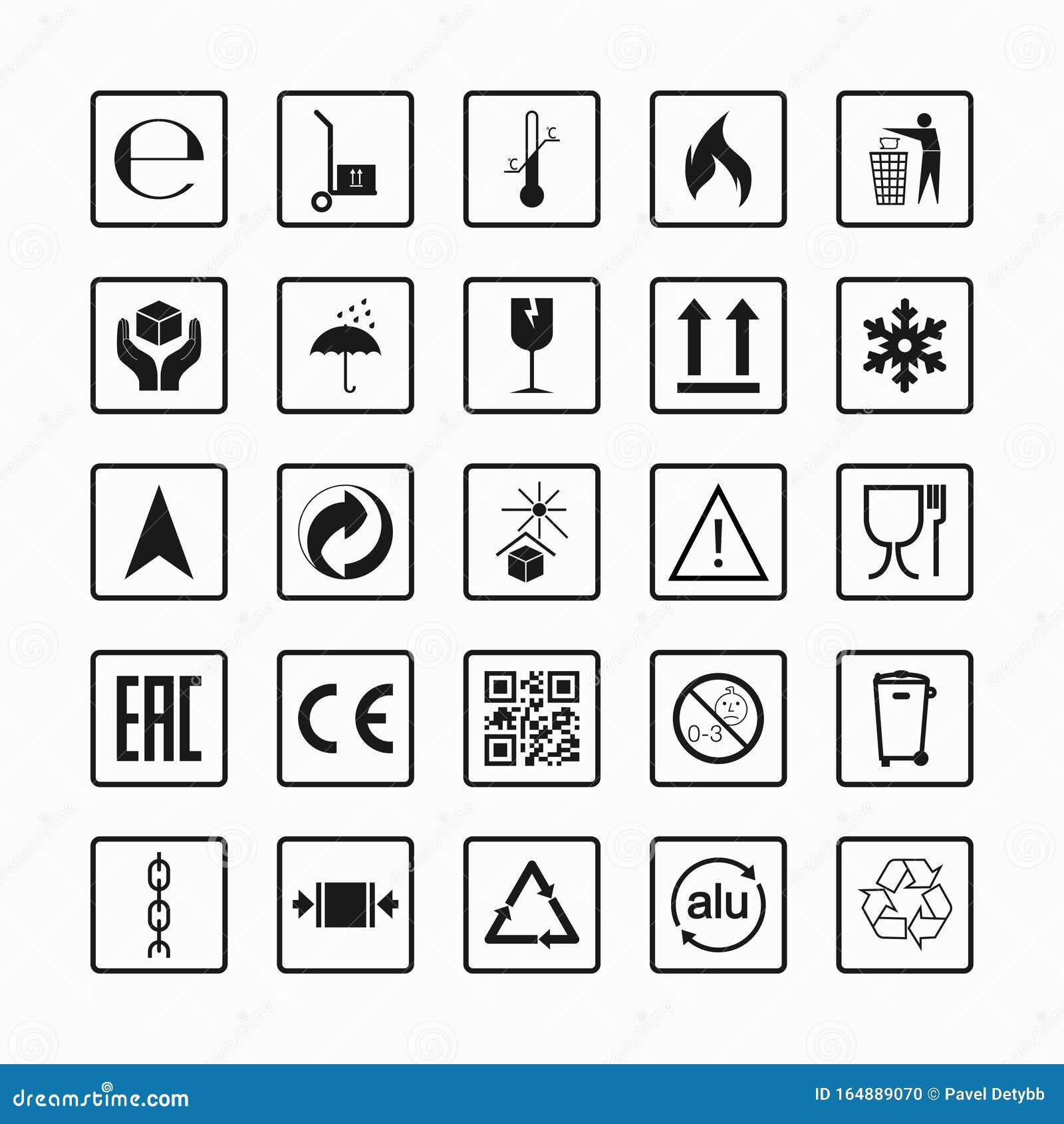 Packaging Icons, Package Signs Set. Vector Illustration, Flat Design ...