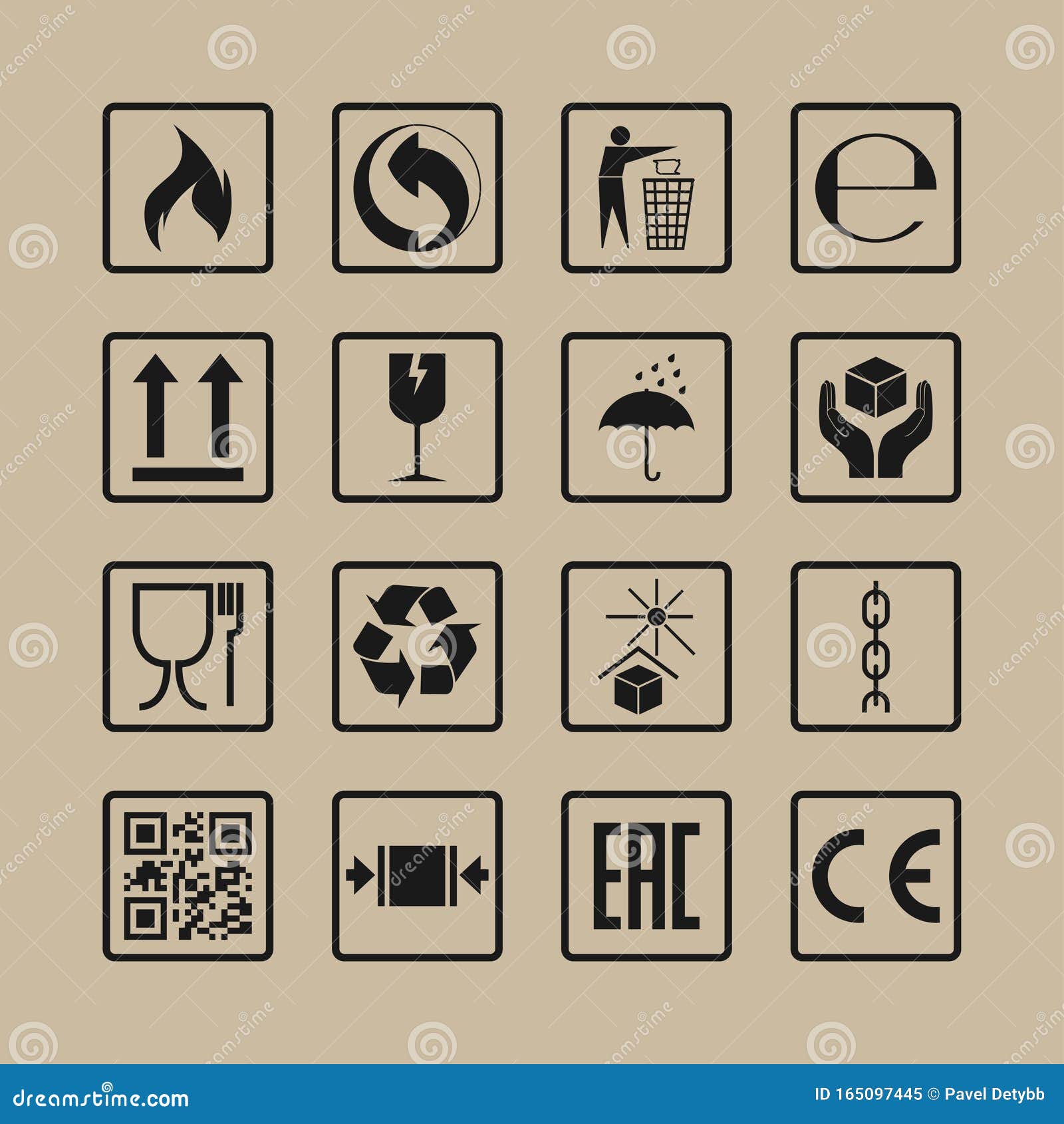 Packaging Icons, Package Signs Set. Vector Illustration, Flat Design ...