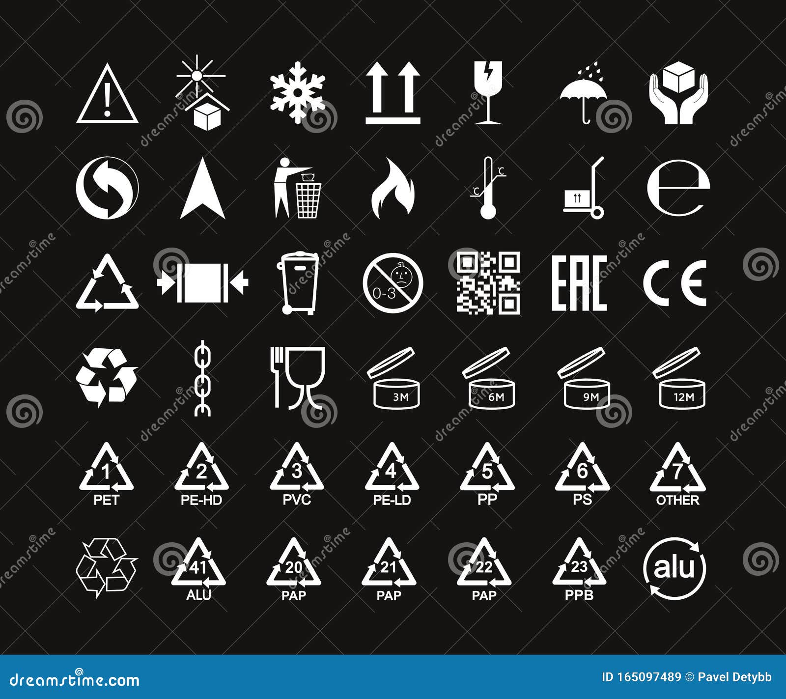 Packaging Icons, Package Signs Set. Vector Illustration, Flat Design ...