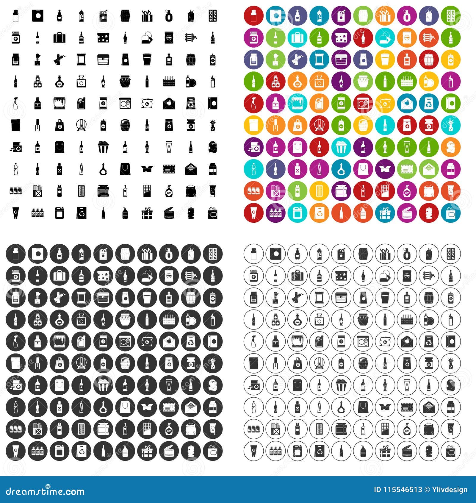 100 Packaging Icons Set Vector Variant Stock Vector - Illustration of ...