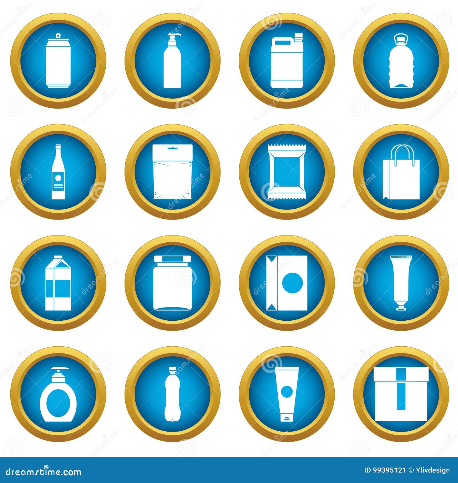 Packaging Items Icons Blue Circle Set Stock Vector - Illustration of ... Packaging Items Icons Blue Circle Set Stock Vector - Illustration of ...