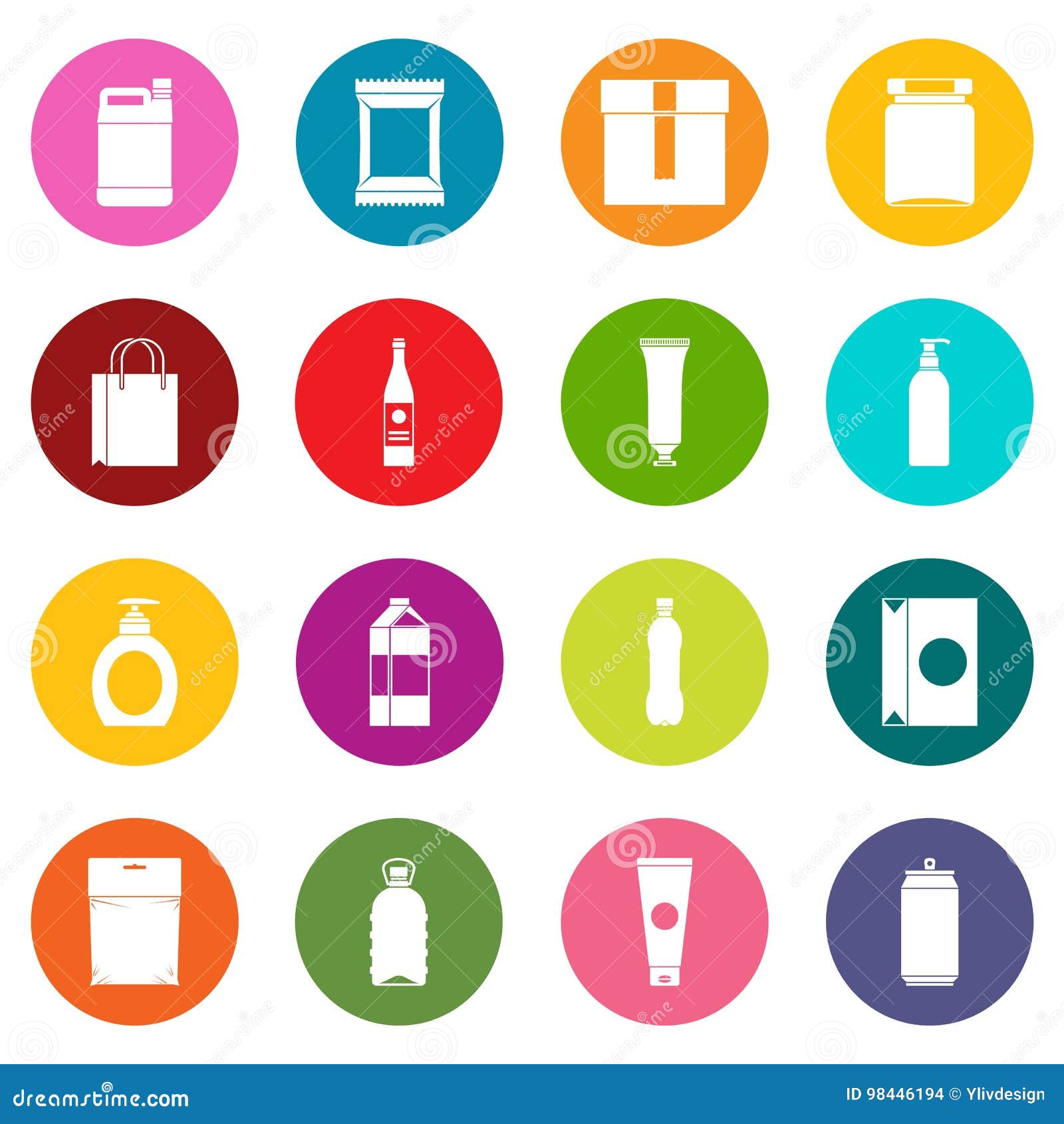 Packaging Items Icons Many Colors Set Stock Vector - Illustration of ... Packaging Items Icons Many Colors Set Stock Vector - Illustration of ...