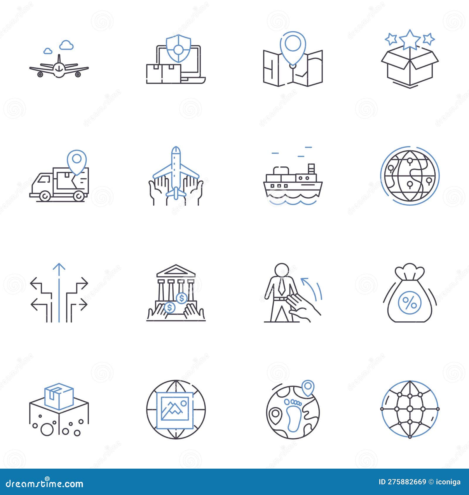 Labeling Line Icons Collection Sorting Identifying Categorizing Marking Naming Classifying