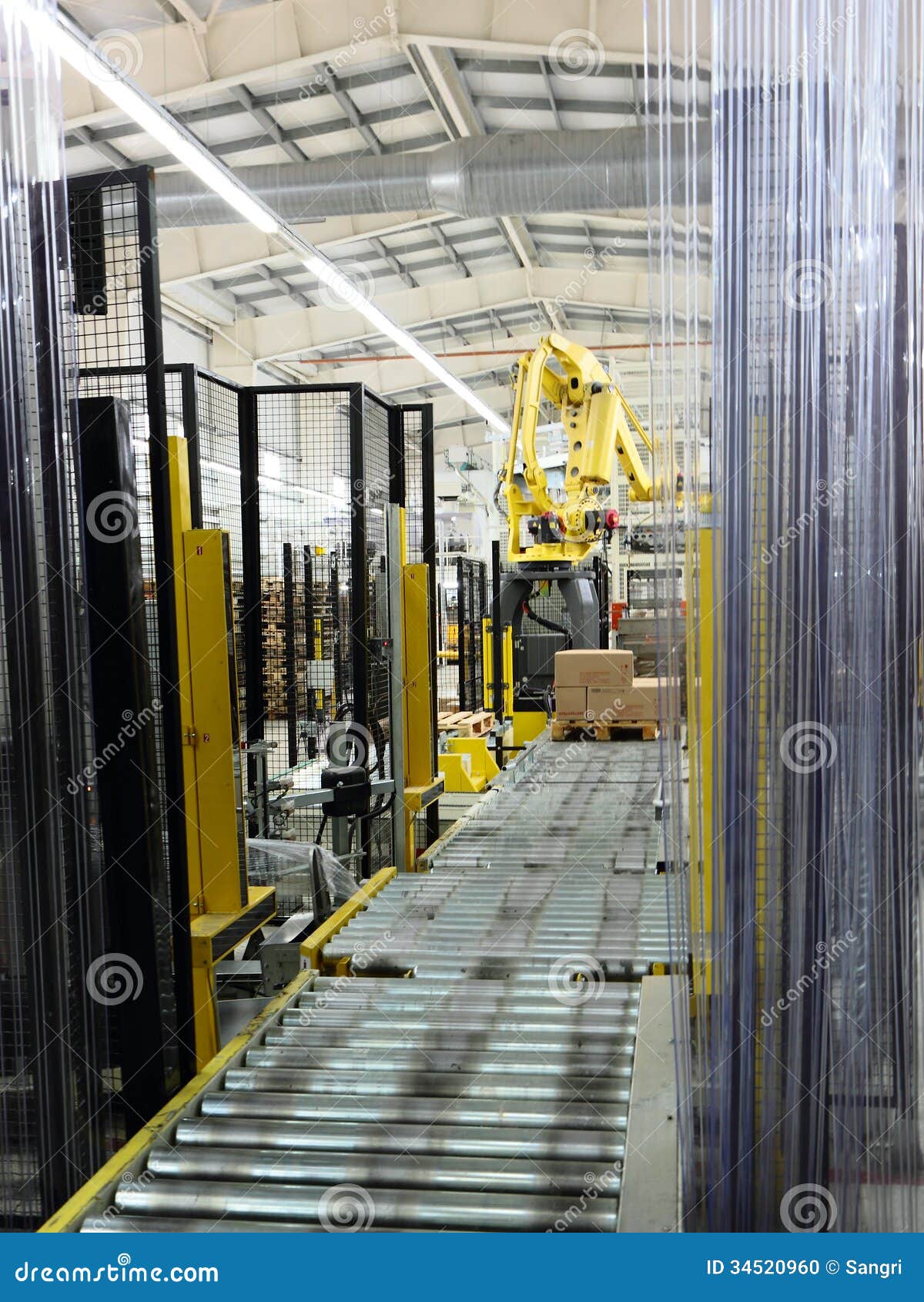 Packaging line of pasta. stock photo. Image of conveyor - 34520960