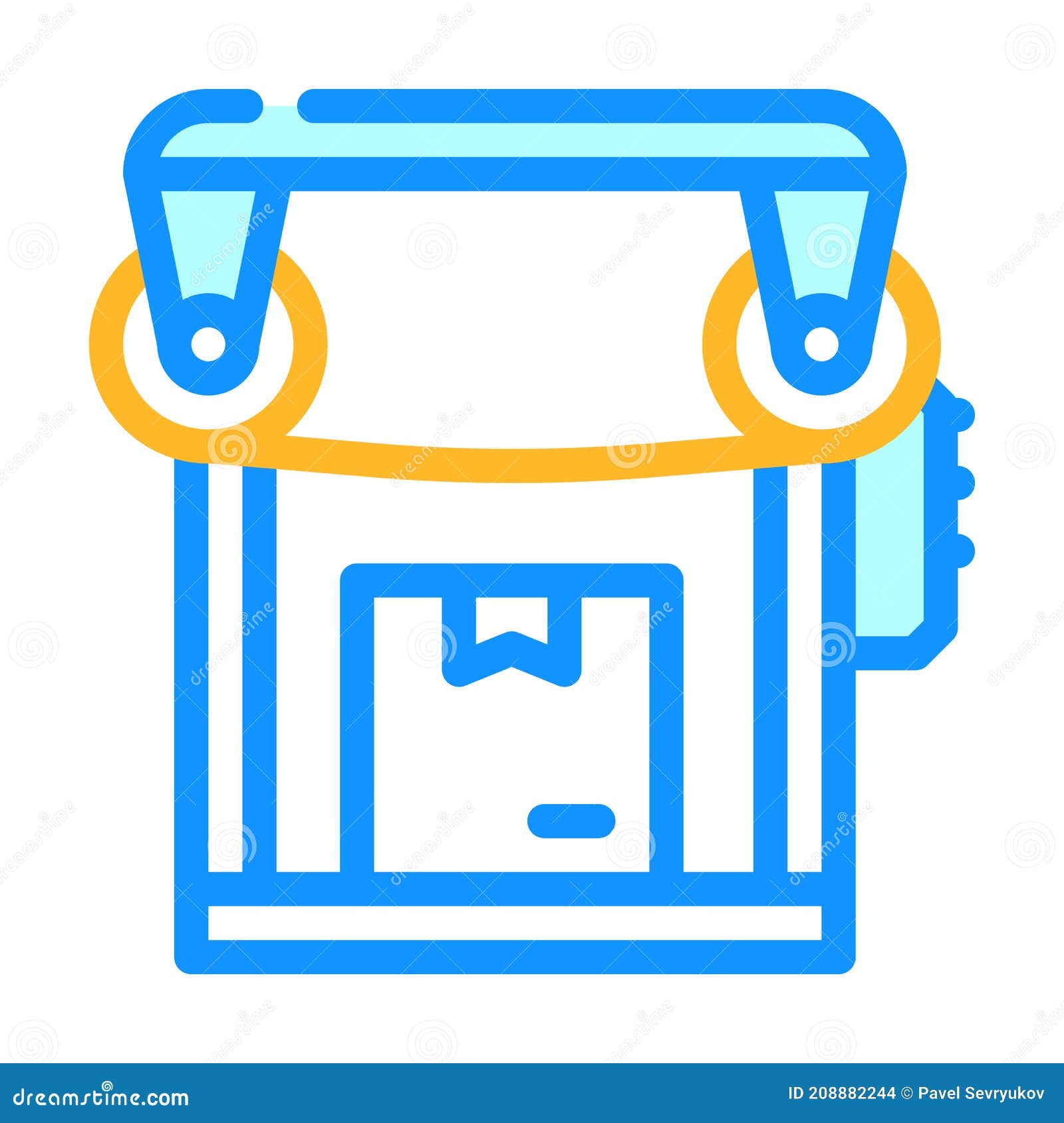 Packaging Machine Color Icon Vector Illustration Flat Stock Vector ...