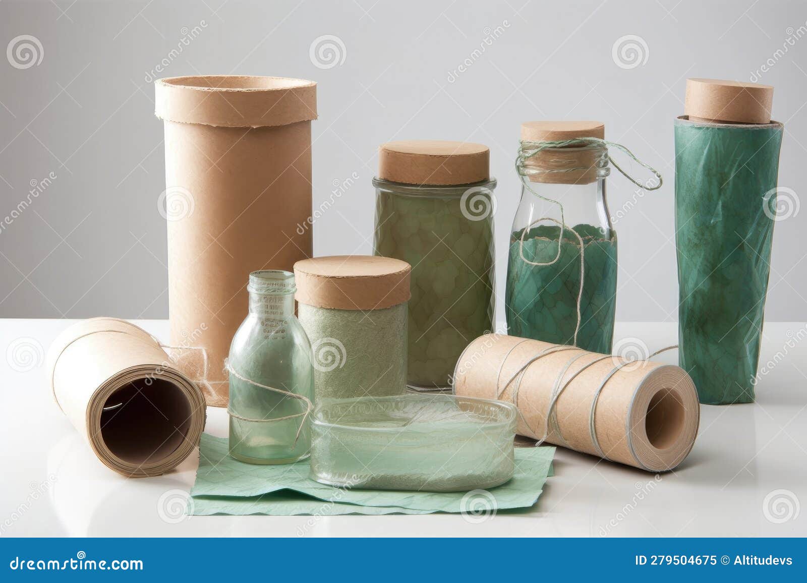 Packaging Made from Recycled or Renewable Materials Stock Illustration ...