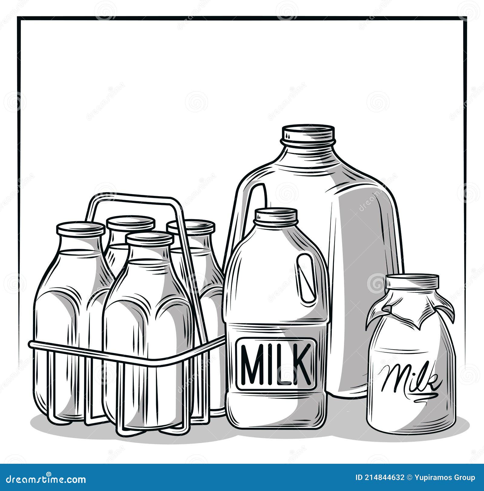 Packaging for milk stock vector. Illustration of clean - 214844632