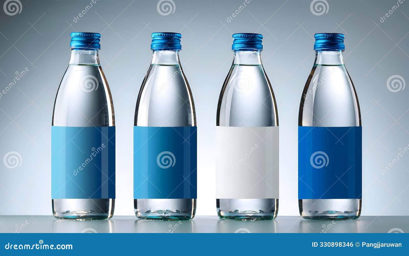 Packaging for Mineral Water Bottles, Label Design Stock Illustration ...