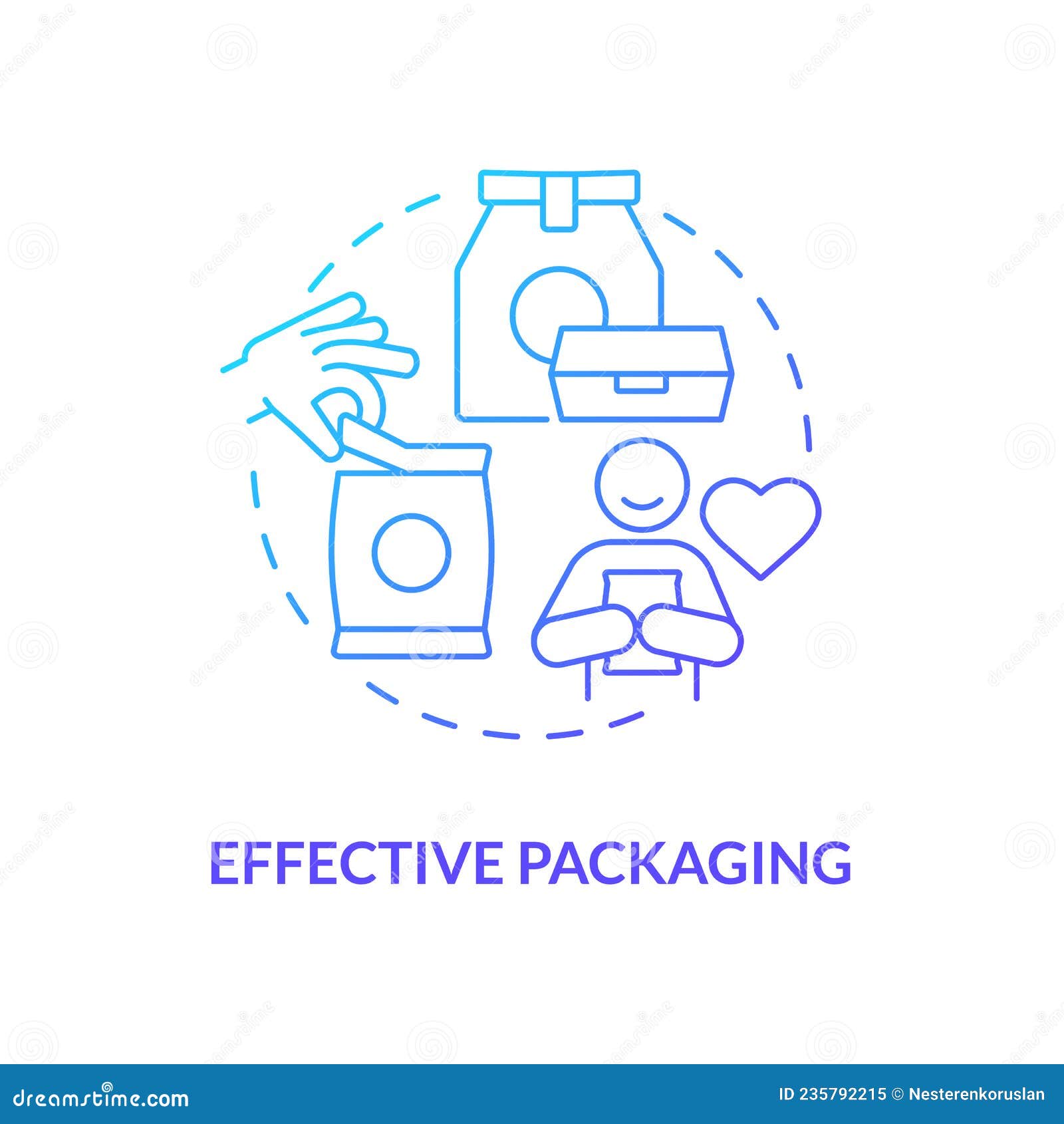 Packaging Optimization Concept Icon Stock Vector - Illustration of ...