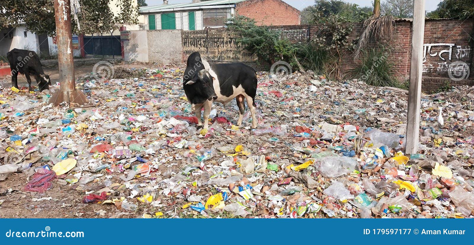 Packaging Plastic Waste is Spread in the Ground Stock Image - Image of ...