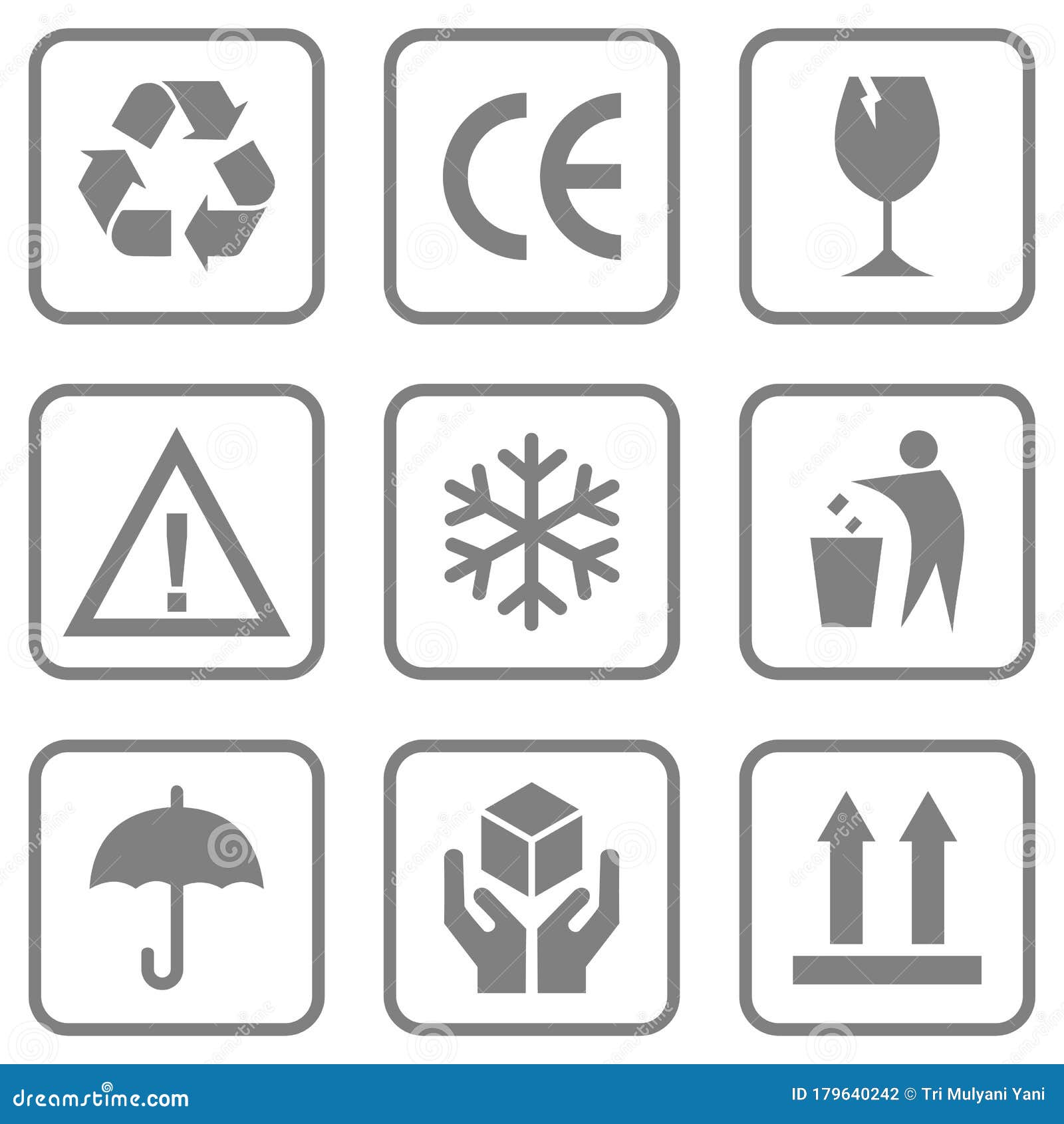 Packaging Product Caution Sign Icon Vector Design Symbol Stock Vector ...