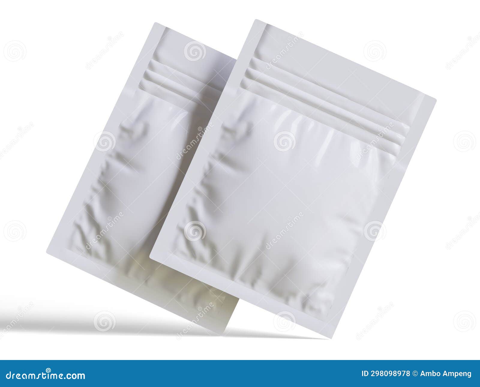 Packaging Sachet White Color Realistic Texture Stock Illustration ...