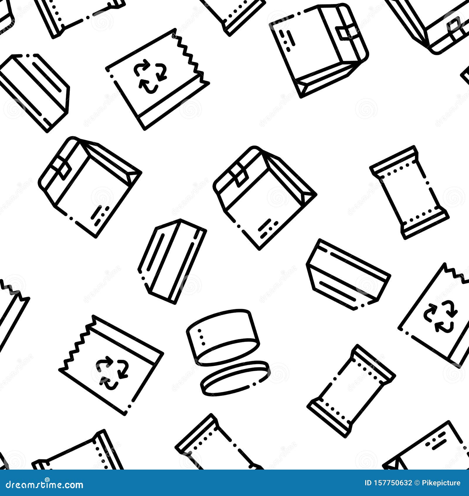 Packaging Seamless Pattern Vector Stock Vector - Illustration of ...