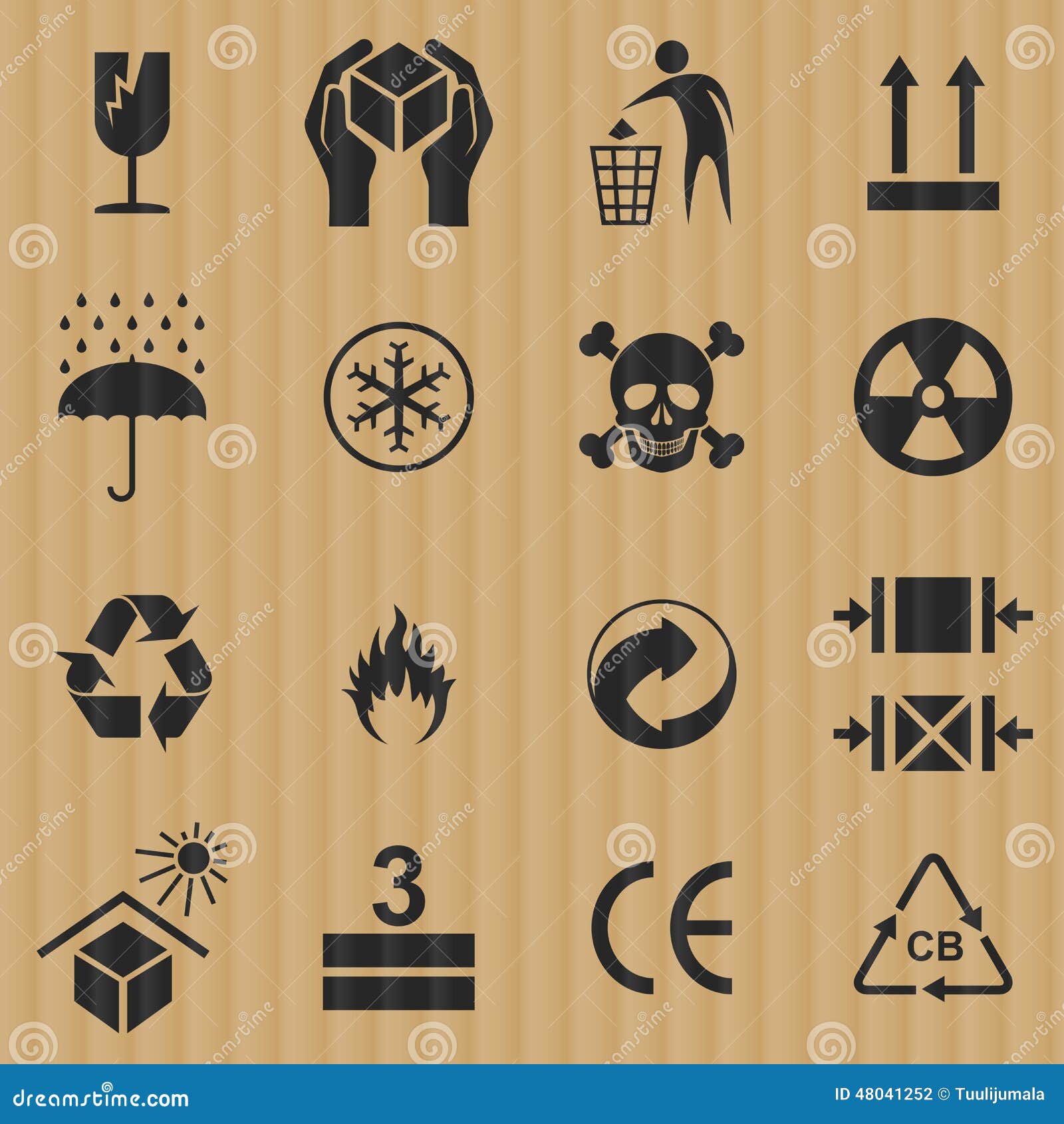 Packaging signs stock vector. Illustration of delivery - 48041252