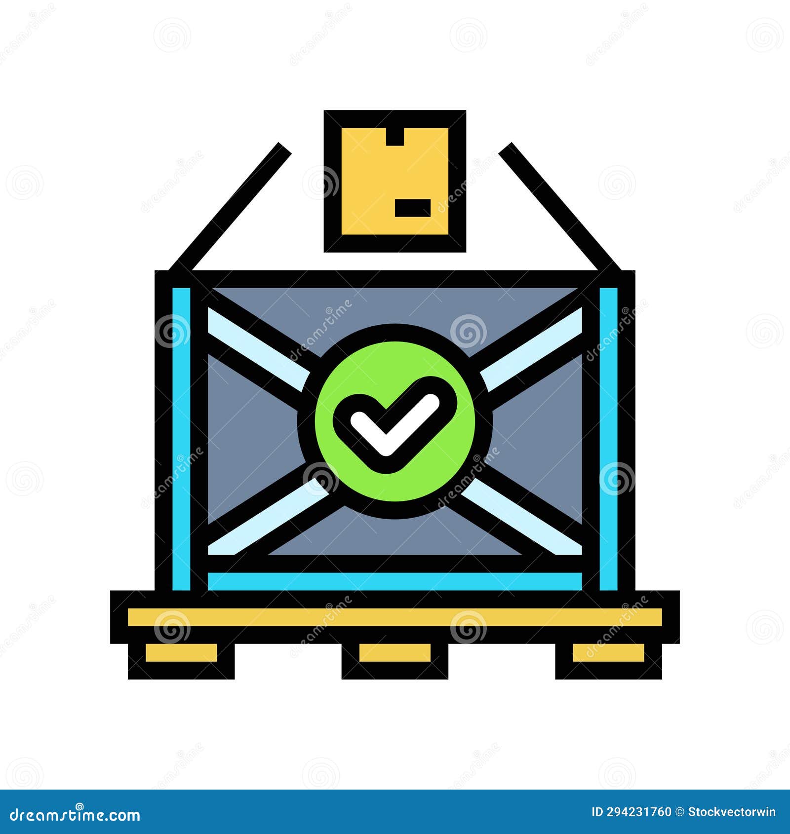 Packaging Solutions Logistic Manager Color Icon Vector Illustration ...