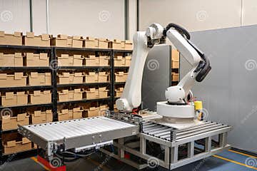 Packaging and Sorting Robot, Picking and Packaging Goods for Shipment ...
