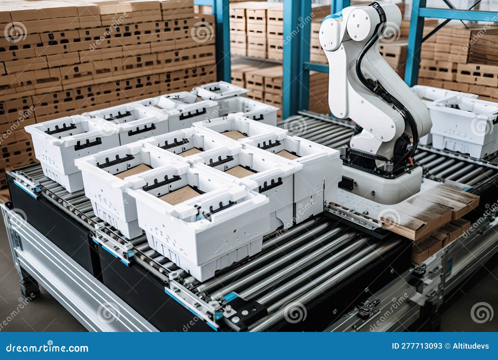 Packaging and Sorting Robot, Sorting Products into Different Boxes and ... Packaging and Sorting Robot, Sorting Products into Different Boxes and ...
