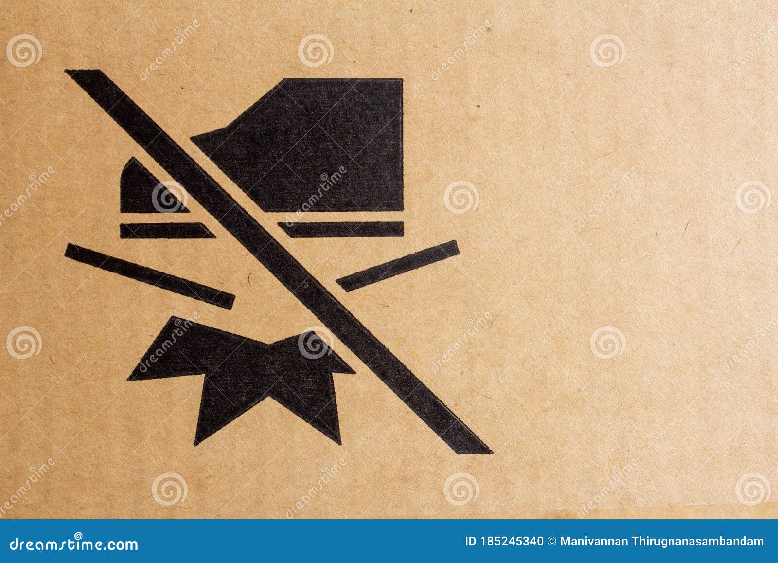 Packaging Symbol To Indicate Not To Carry The Package On Back Of A ...