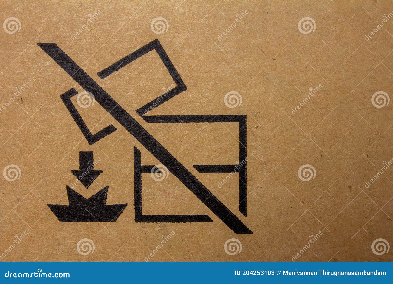 Packaging Symbol To Indicate that the Items Shall Not Be Vertically ...
