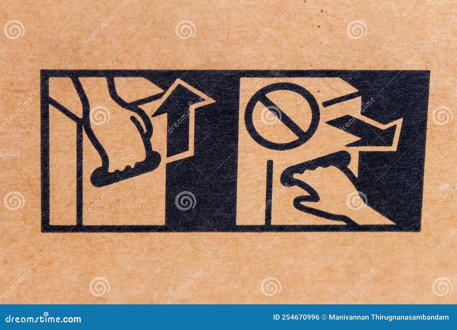 Packaging Symbol To Indicate Not To Carry The Package On Back Of A ...