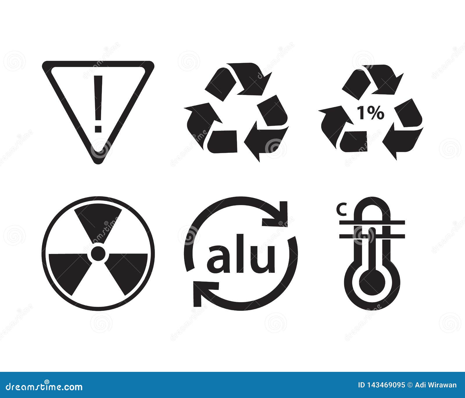 Packaging Symbol Warning Vector Set Design Stock Vector - Illustration ...