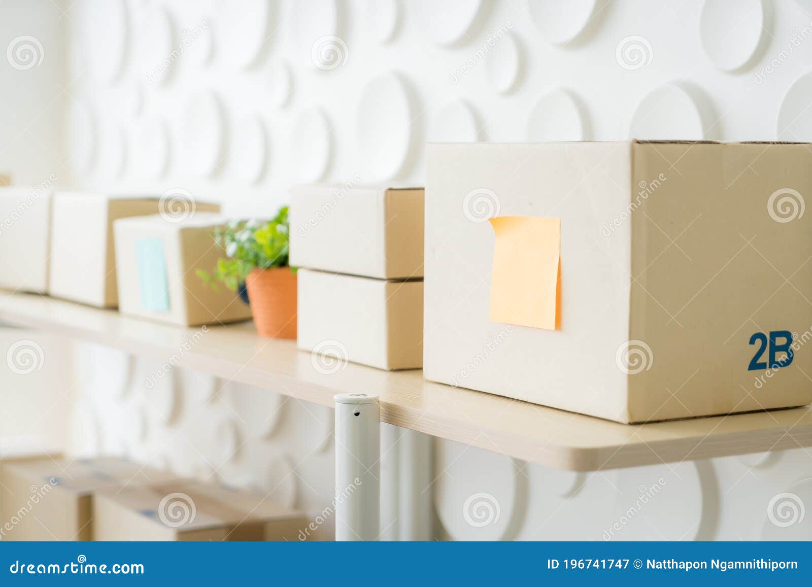 Packaging on table stock image. Image of home, retail - 196741747