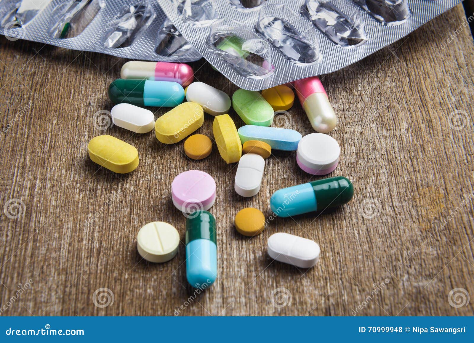 Packaging of Tablets and Pills on the Table Stock Photo - Image of ...