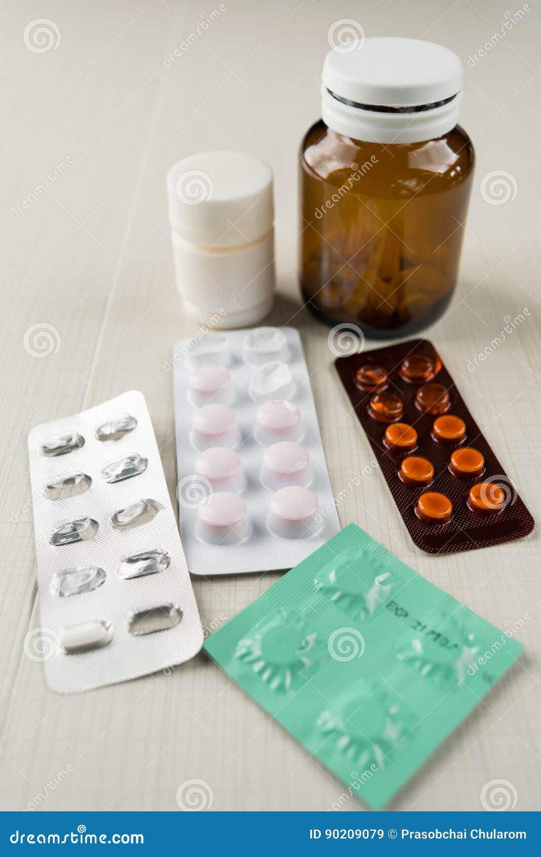 Packaging of Tablets and Pills on the Table,Variety of Medicines Stock ...