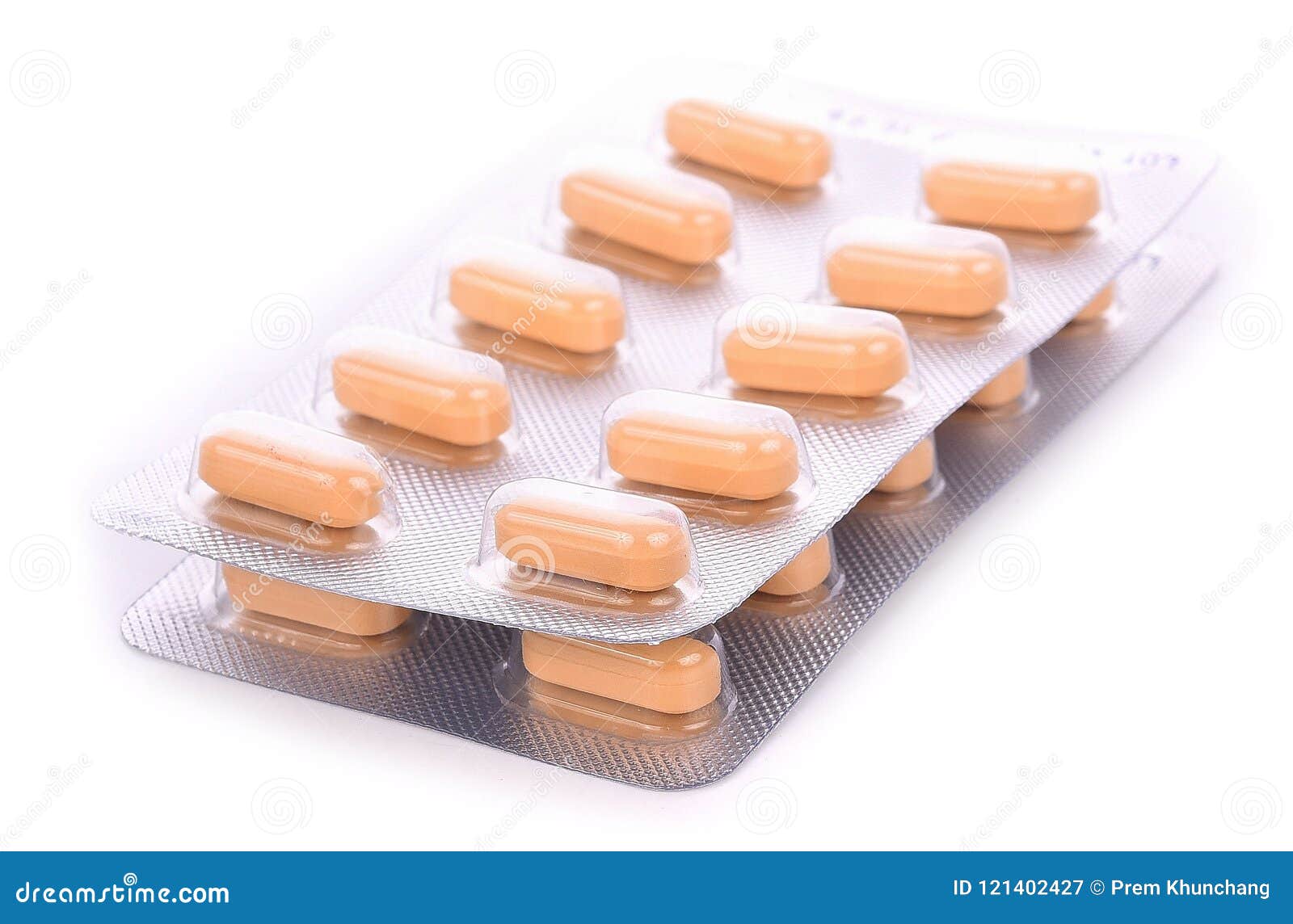 Packaging of Tablets on a White Background Stock Image - Image of ...