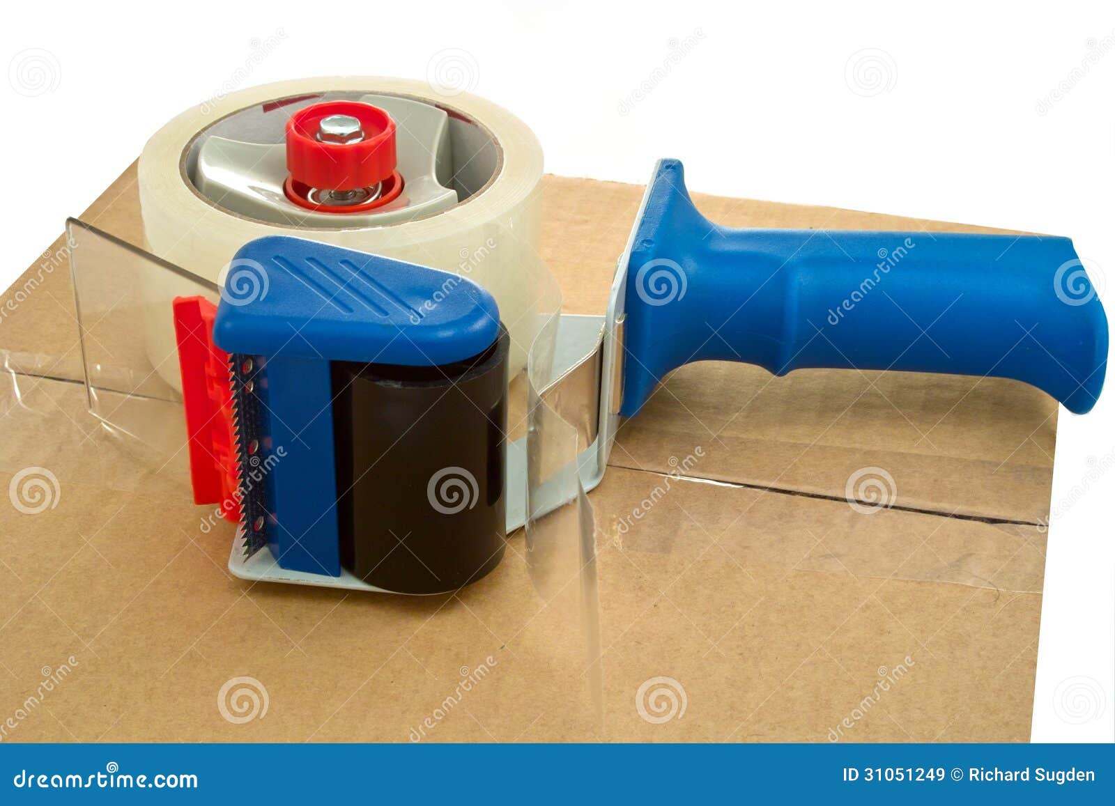 Packaging Tape and Dispenser Stock Image - Image of dispenser, white ...