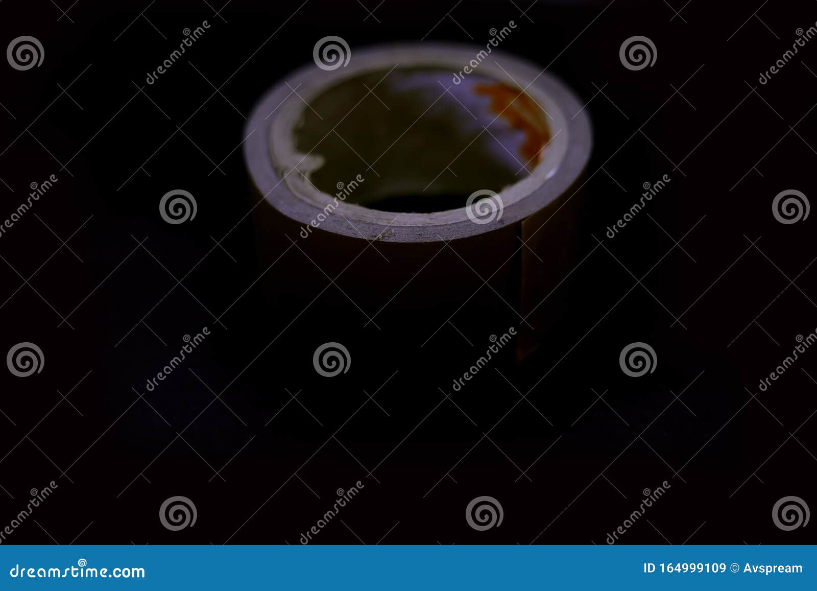 Packaging Tape on Isolated Black Background Stock Image - Image of ...