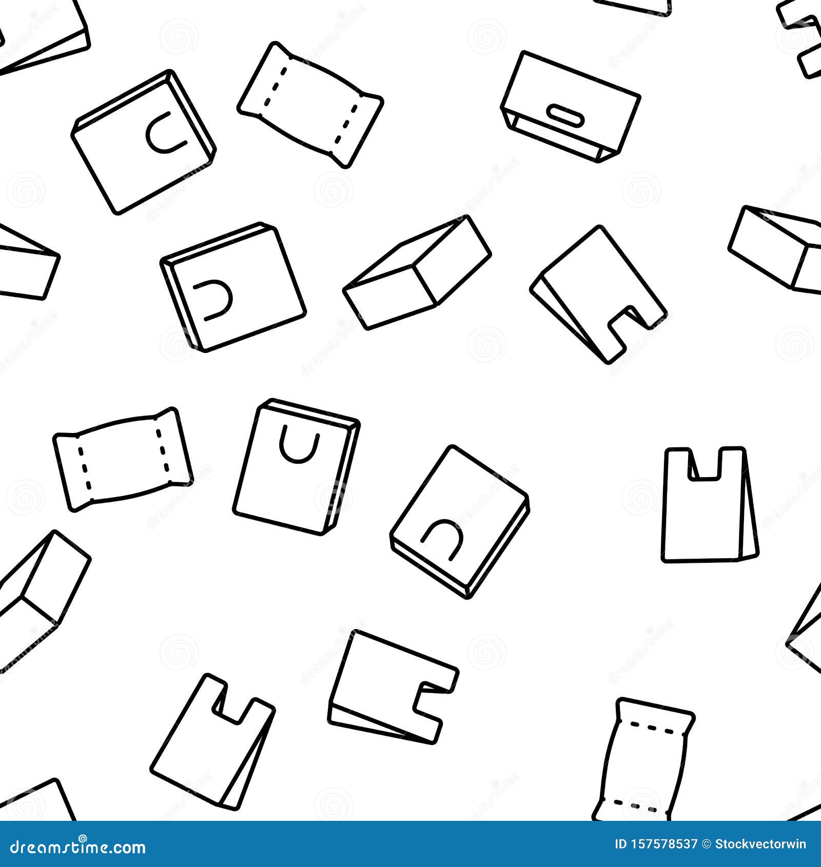 Packaging Types Vector Seamless Pattern Stock Vector - Illustration of ...