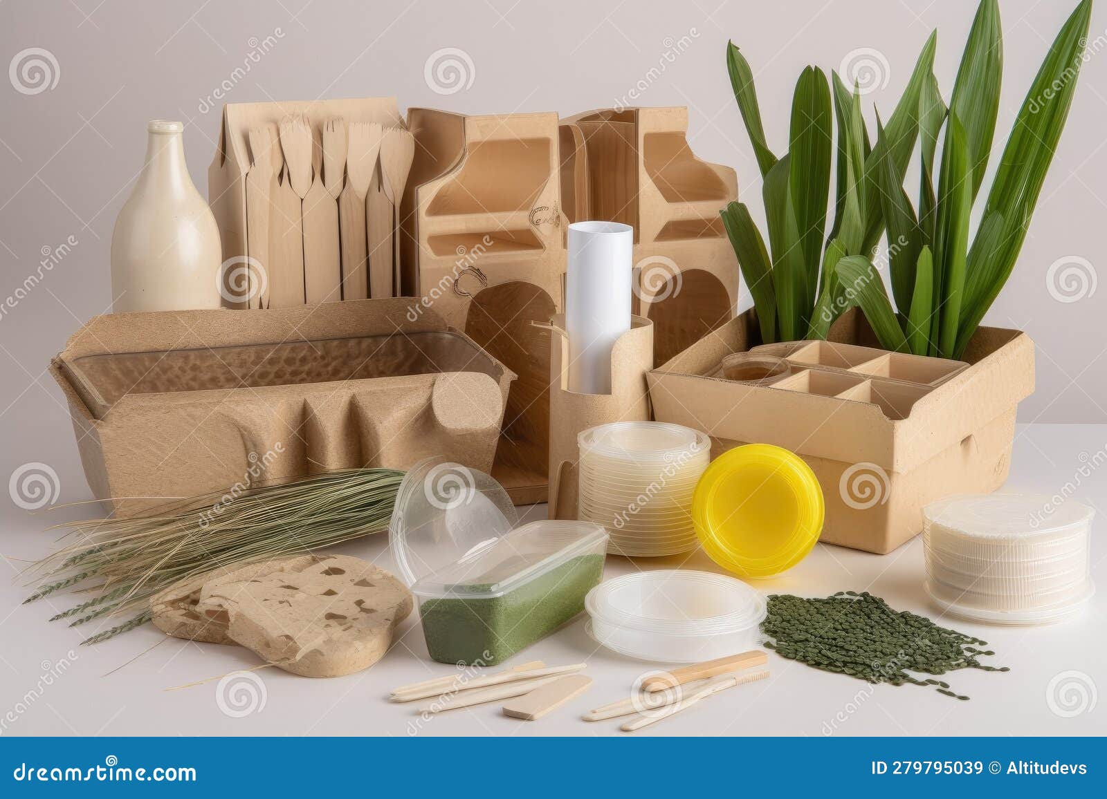 Packaging that Uses Recycled Materials and is Fully Recyclable Stock ...