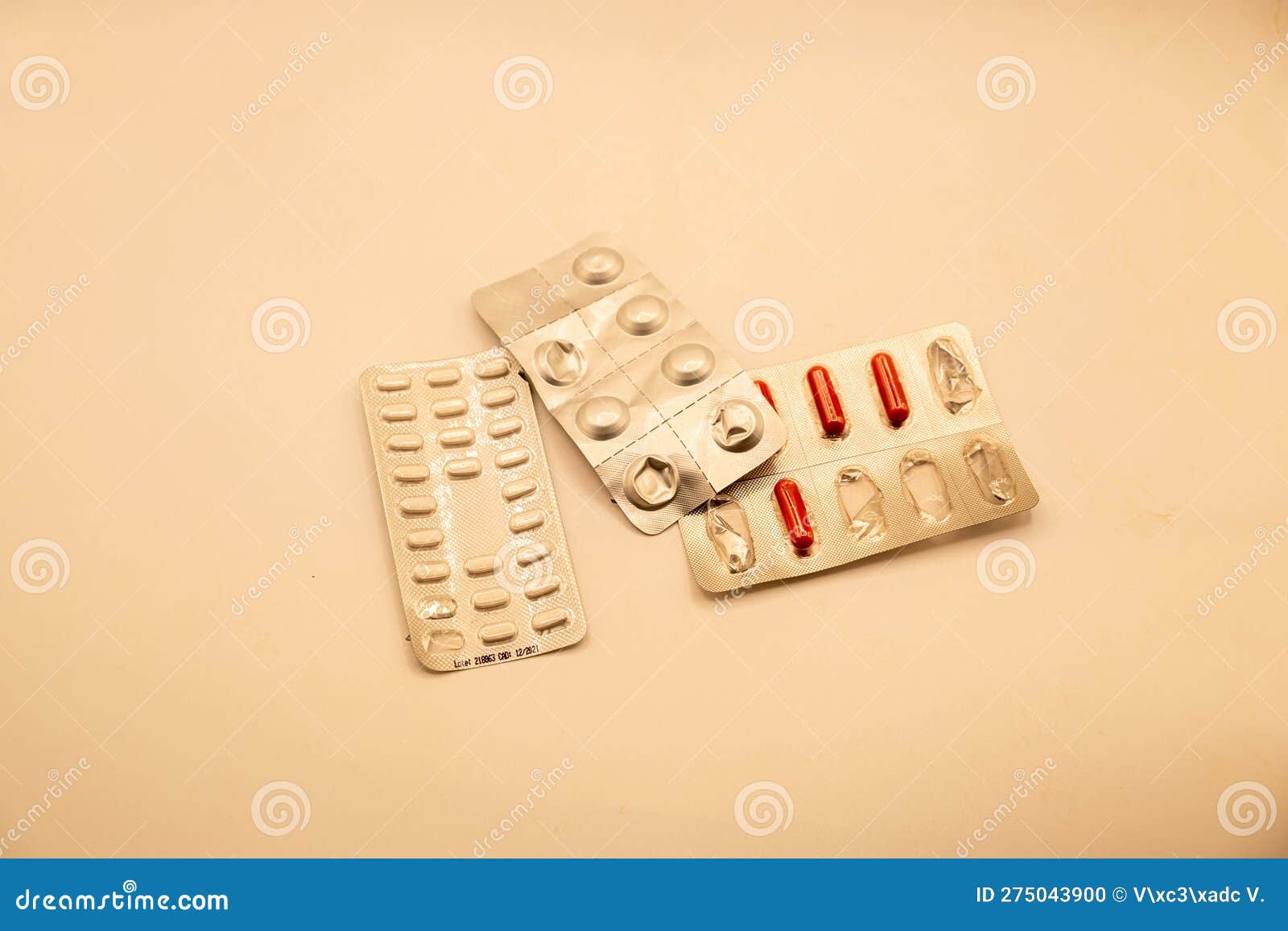 Packaging of Various Drug Containers Stock Photo - Image of medication ...