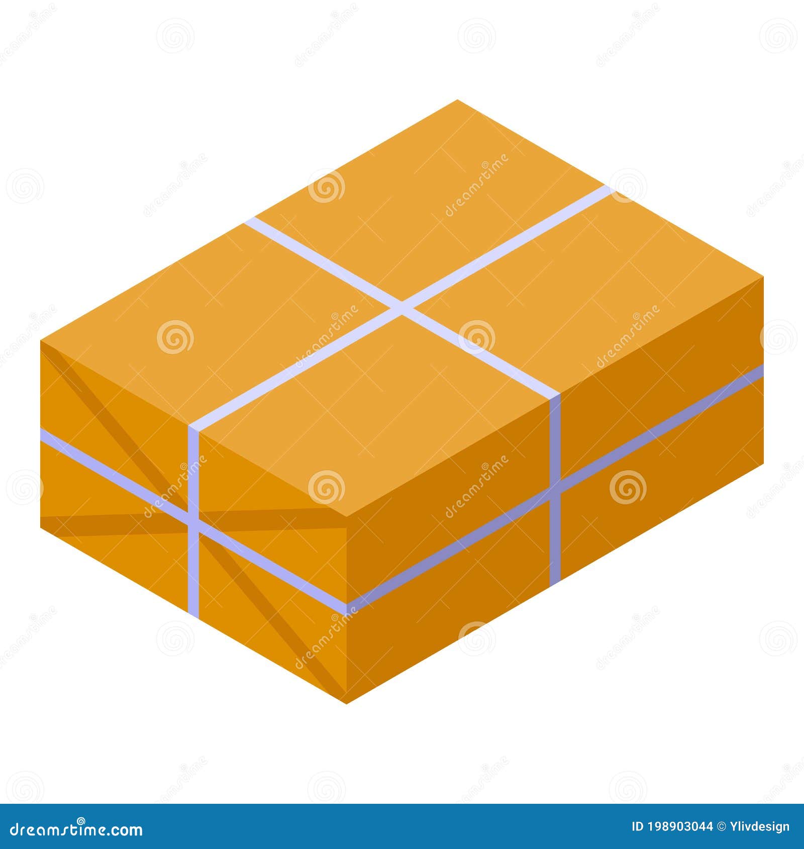 Packed Box Icon, Isometric Style Stock Vector - Illustration of ...