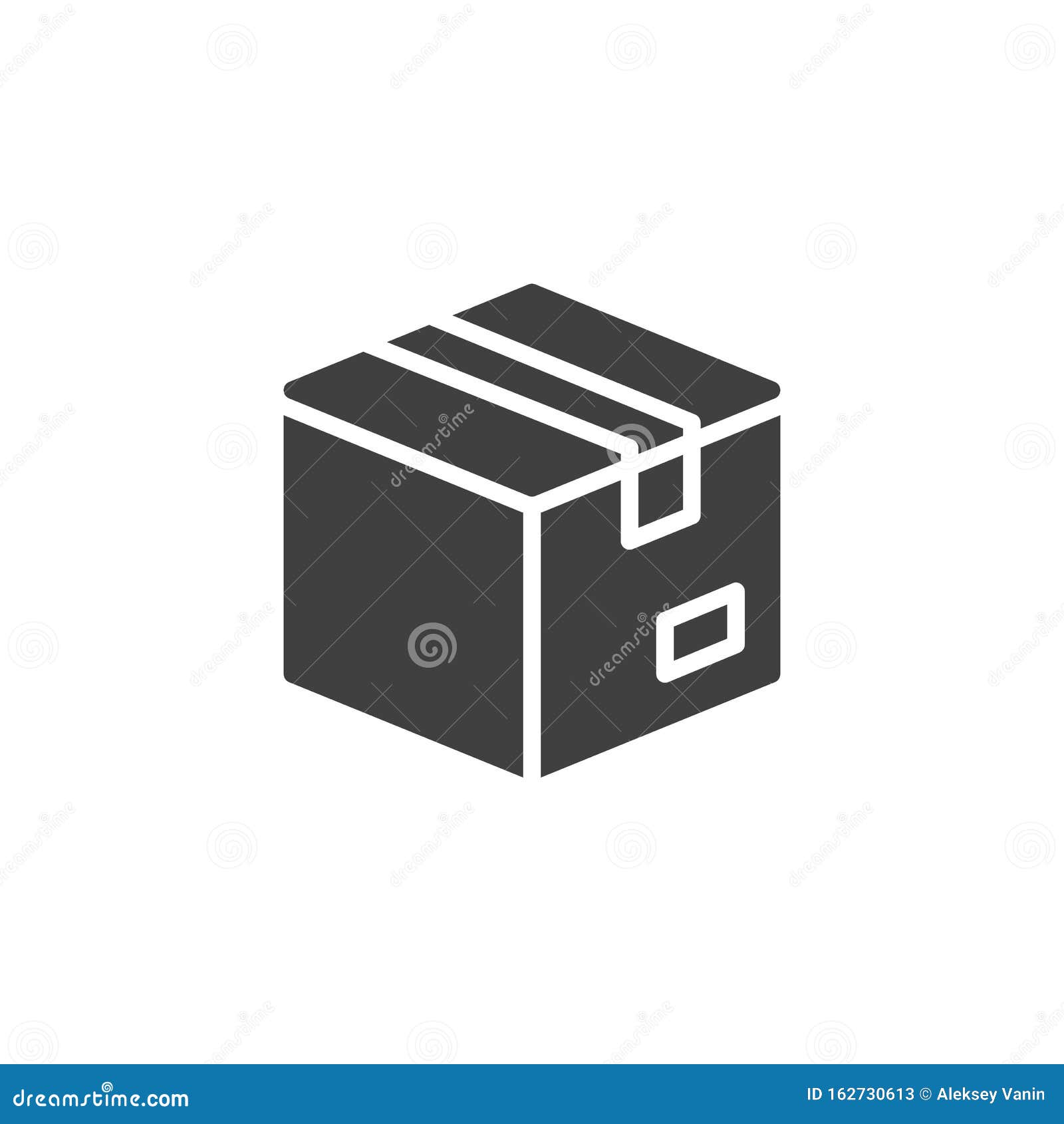 Packed box vector icon stock vector. Illustration of filled - 162730613