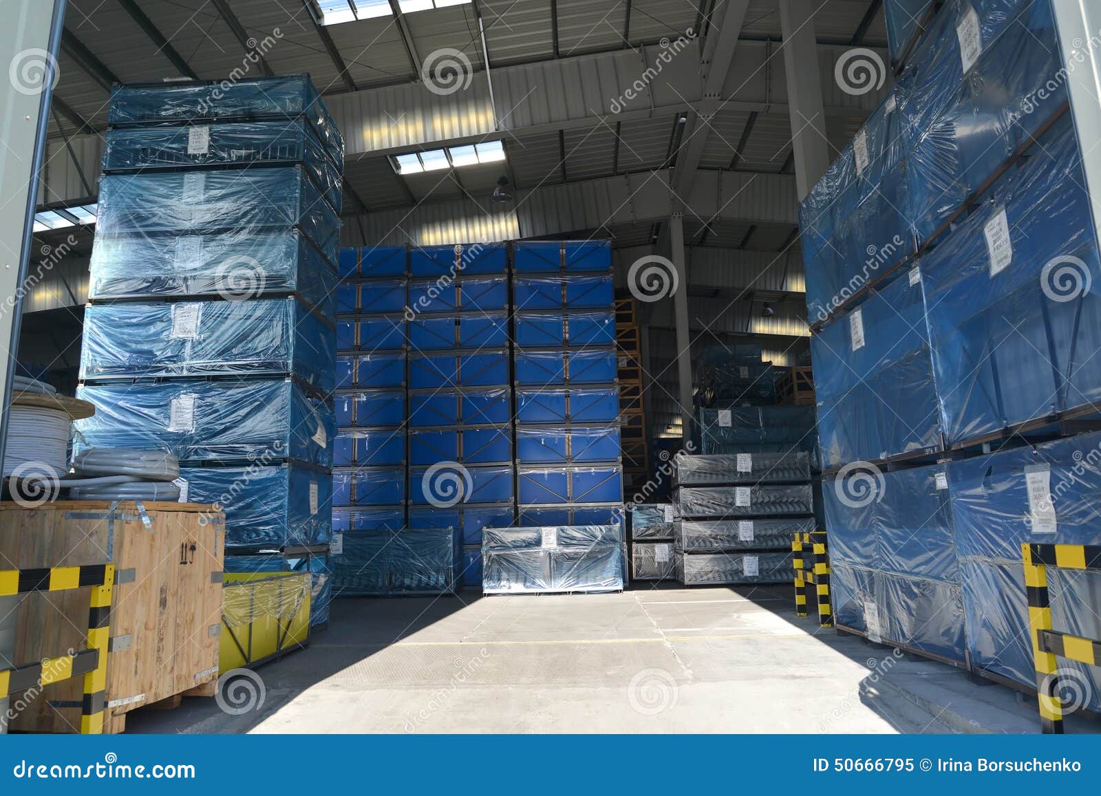 The Packed Boxes in a Modern Factory Warehouse Editorial Image - Image ...