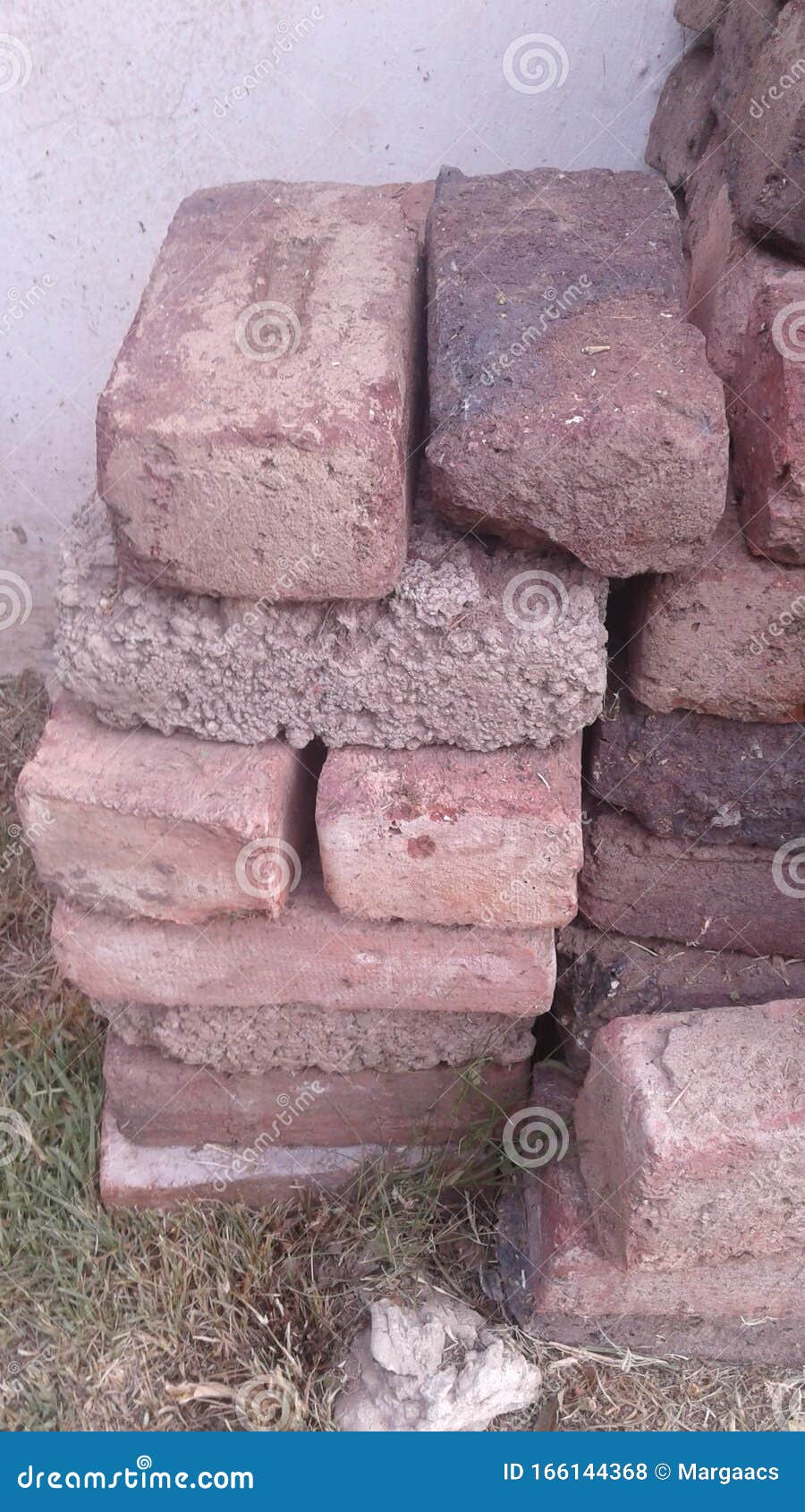 Packed Building Bricks Stack Stock Photo - Image of stack, building ...