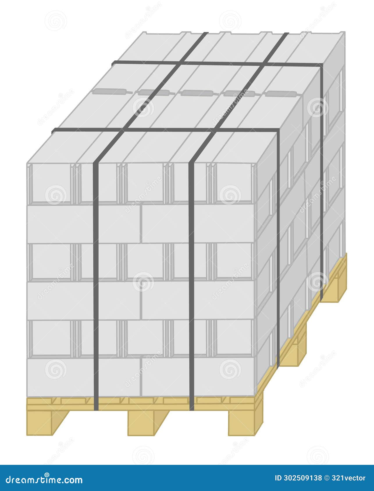 Packed Concrete Blocks on Wooden Pallet - Works Construction and DIY ...