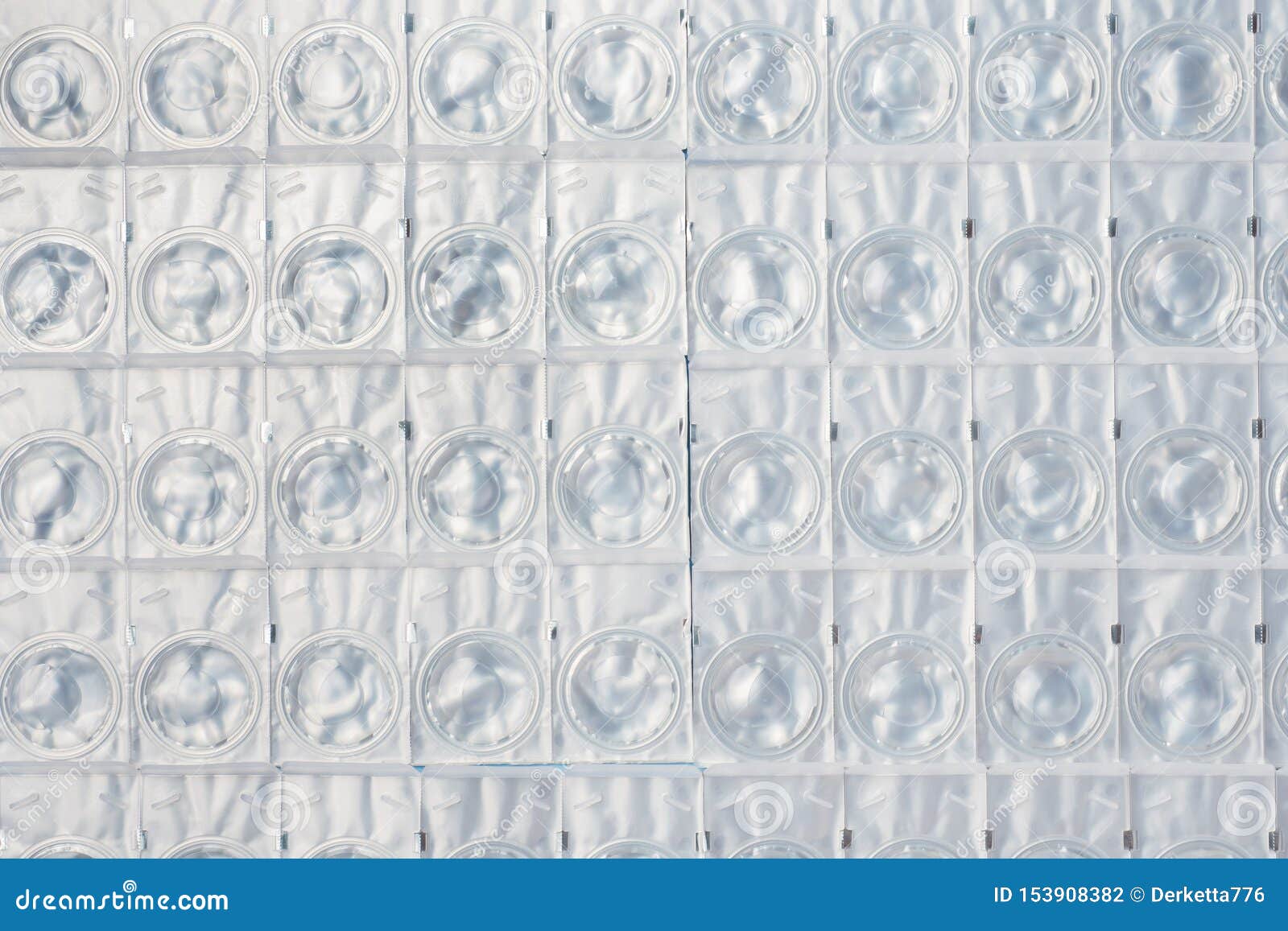 Packed Contact Lenses in Disposable Plastic Containers. Close Up Stock ...