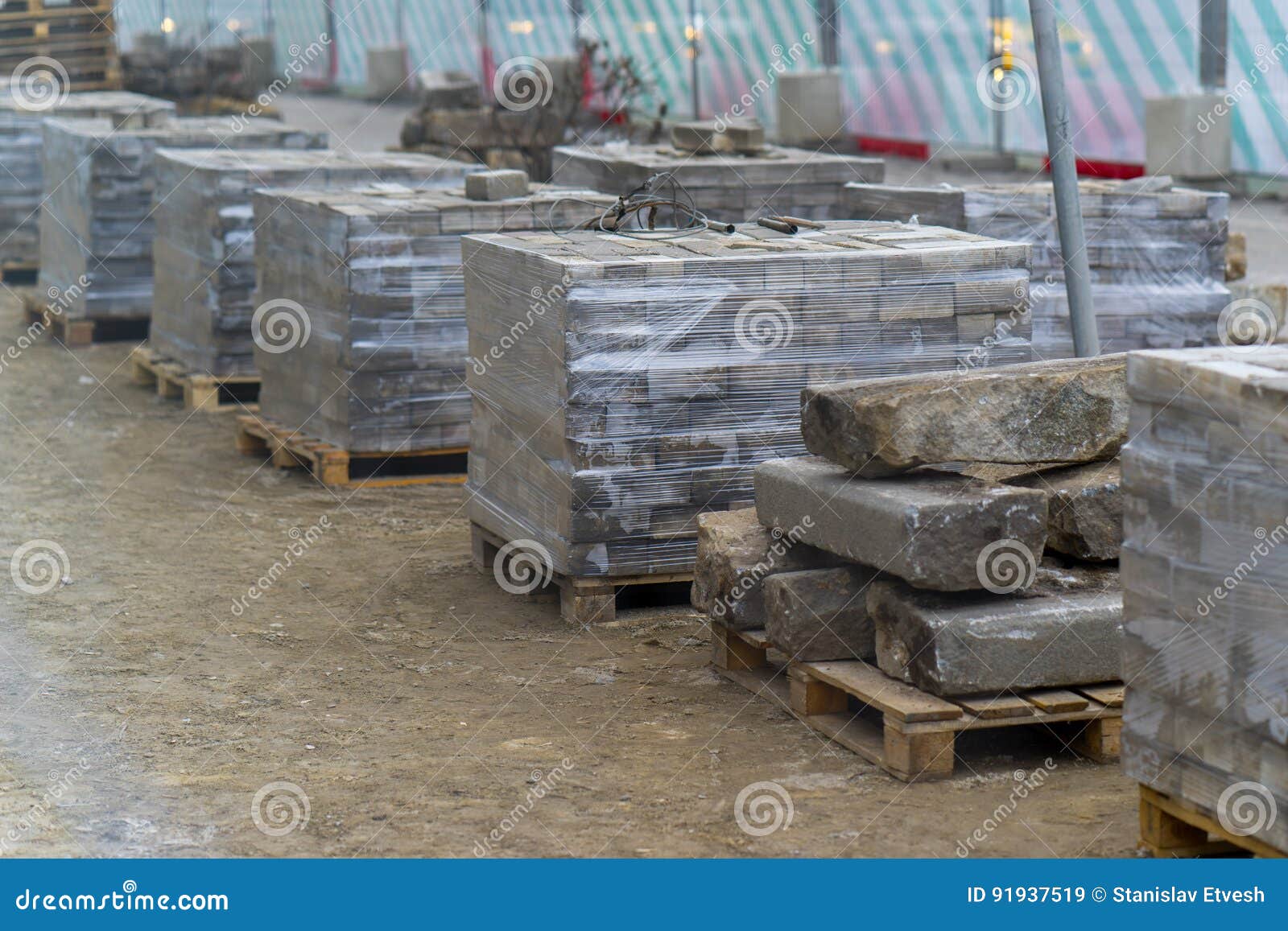 Packed Old Bricks at a Construction Site Stock Image - Image of brick ...