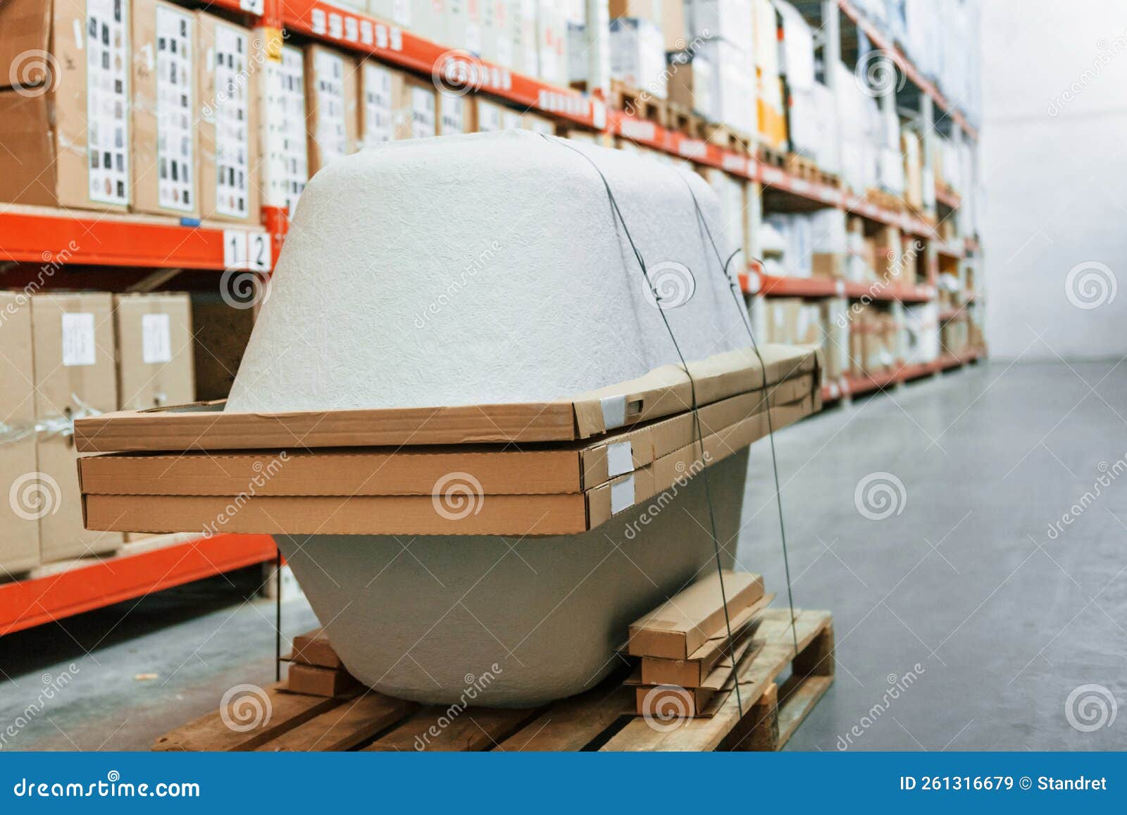 Packed Order is in the Storage with Many of the Boxes in it Stock Image ...