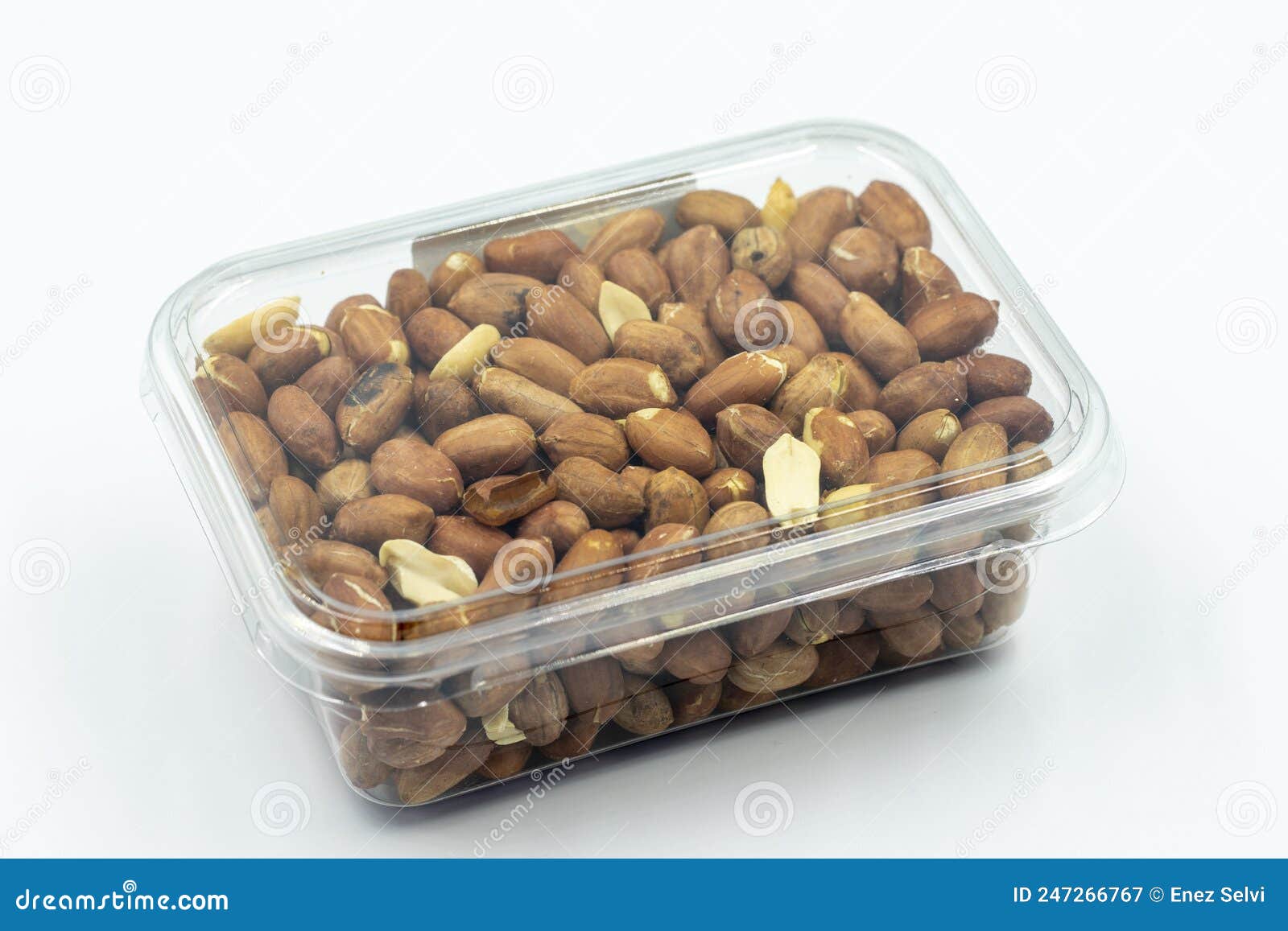 Packed Peanuts on a White Background. Healthy Nuts Stock Image - Image ...