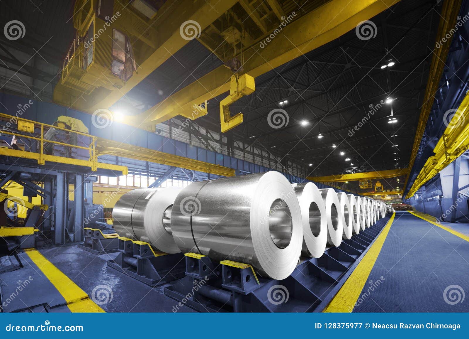 Packed Rolls of Steel Sheet, Cold Rolled Steel Coils Stock Image ...