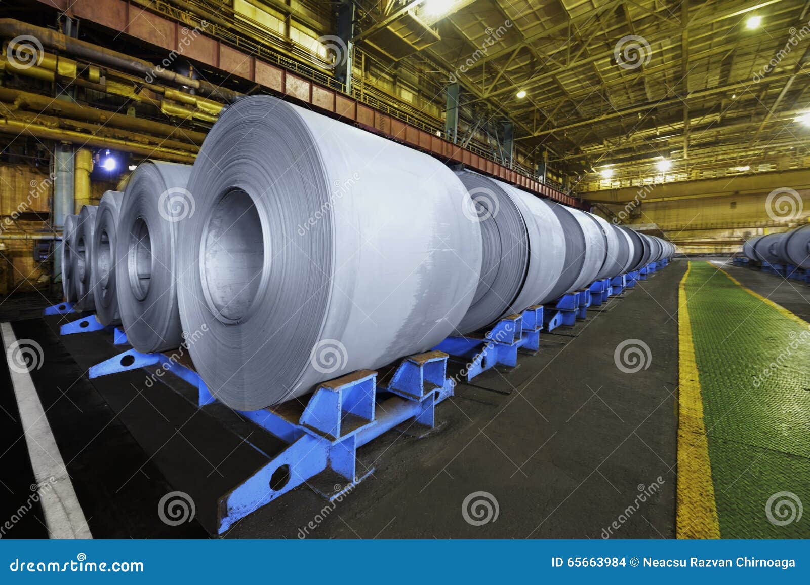 Packed Rolls of Steel Sheet Stock Photo - Image of cold, galvanized ...