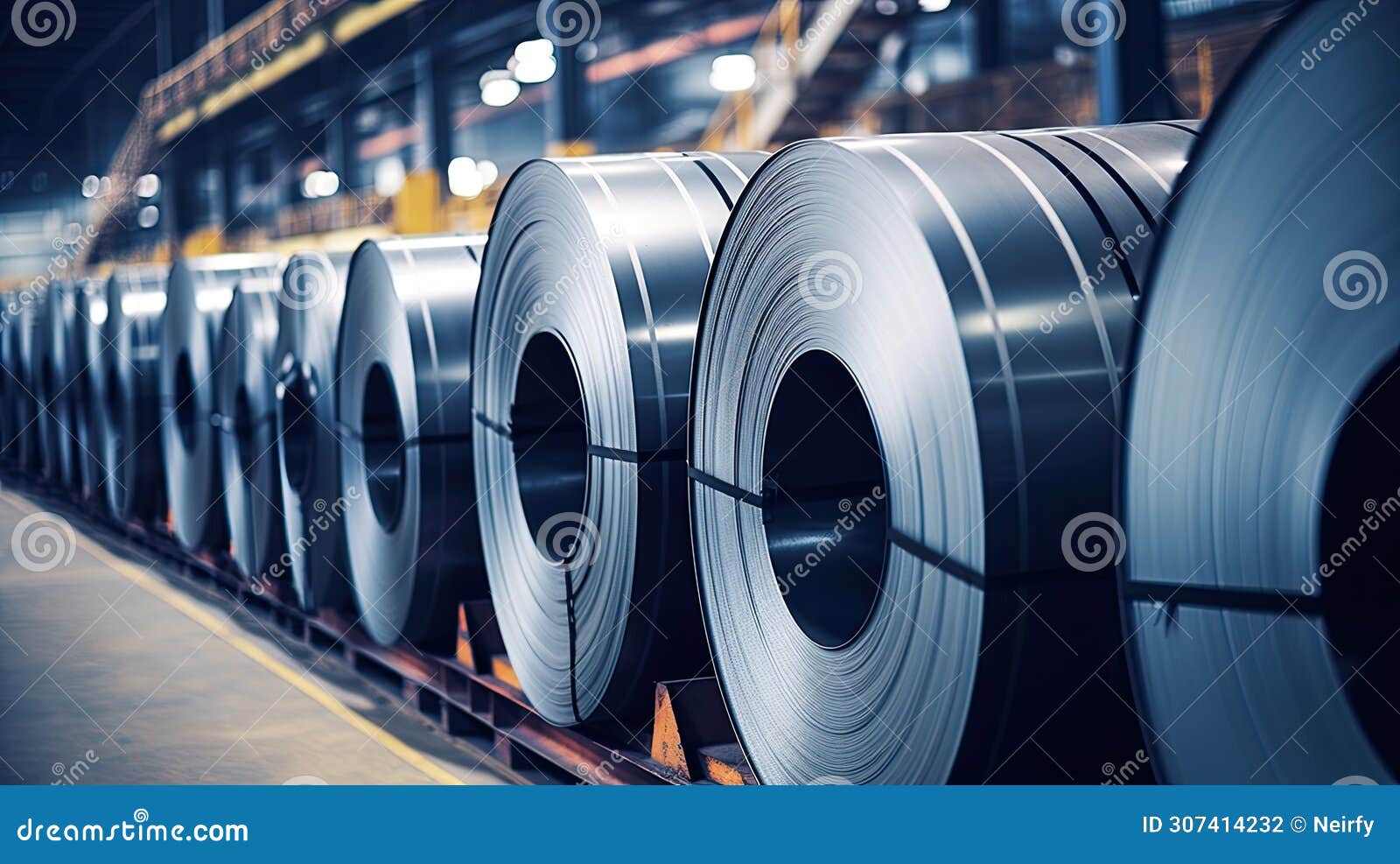 Packed Rolls of Steel Sheets, Cold Rolled Steel Coils in Factory ...