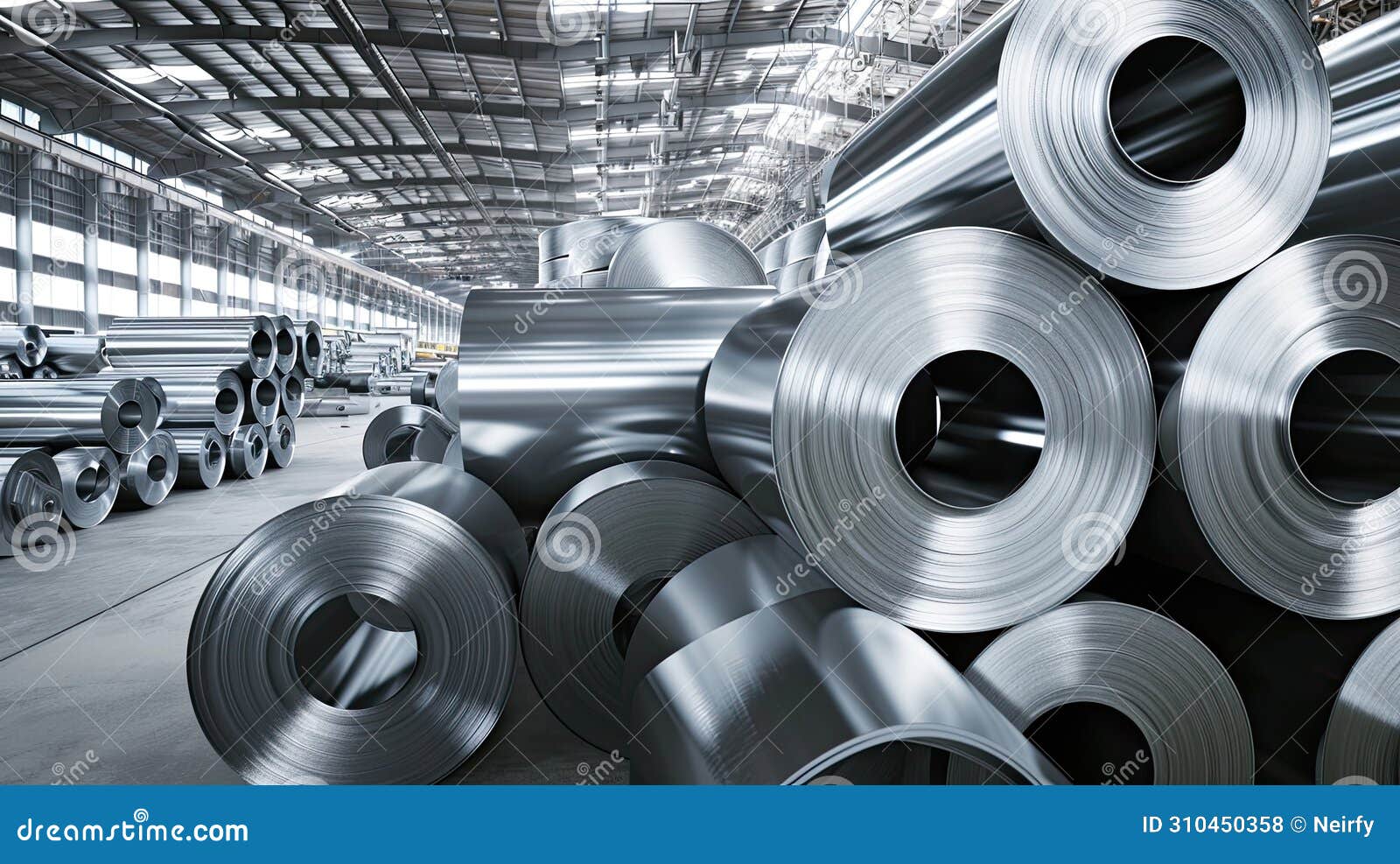 Packed Rolls of Steel Sheets, Cold Rolled Steel Coils in Factory ...